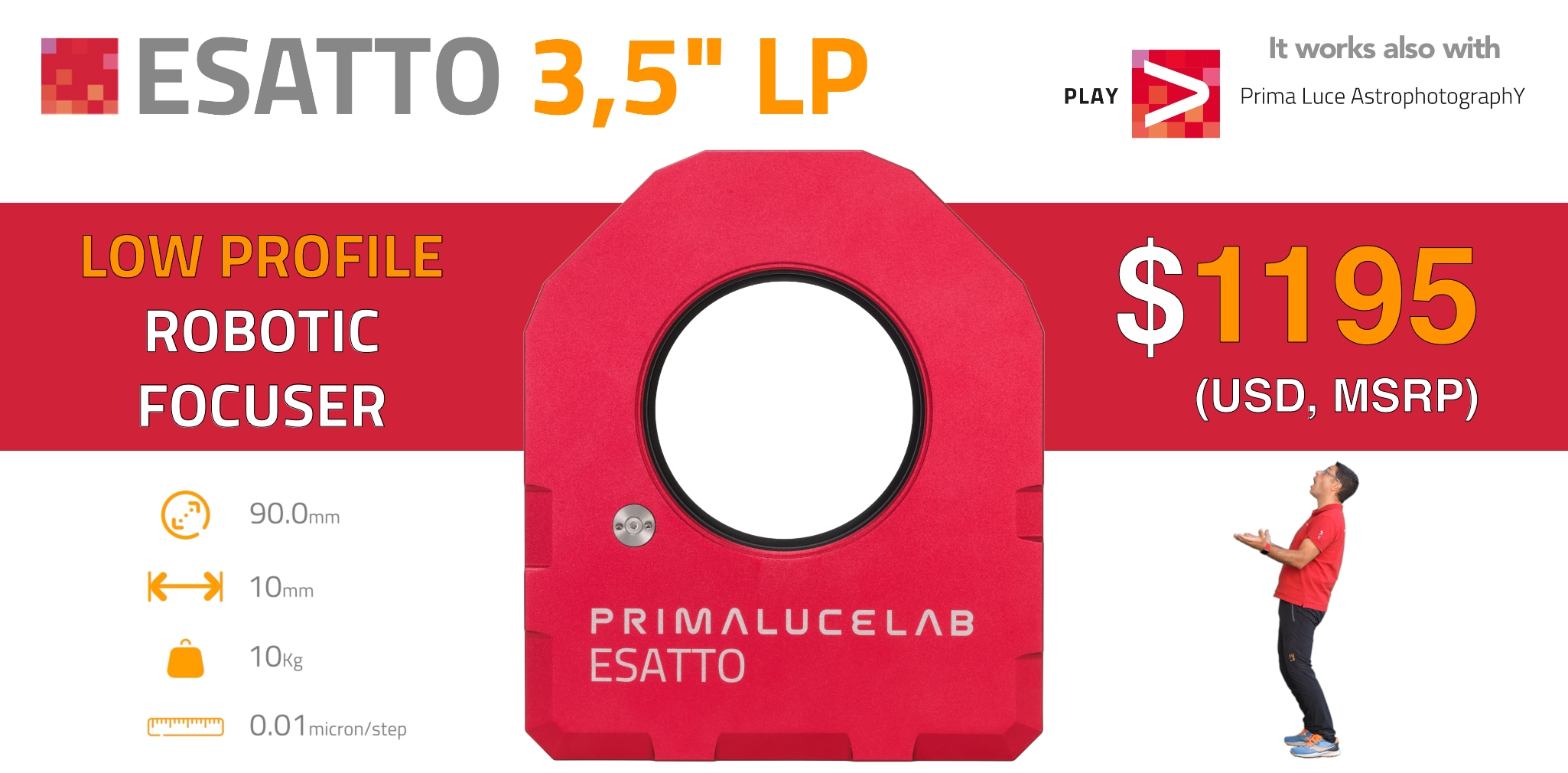 ESATTO 3,5" LP low profile robotic focuser